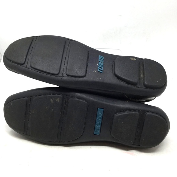 Ferrato | Shoes | Ferrato Men Shoes Size Usa 8 Black Leather Loafers ...